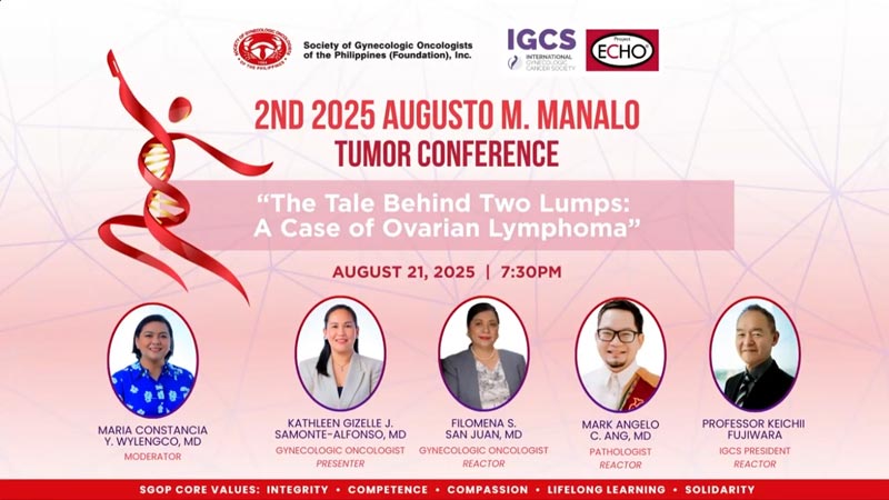 Dr. Augusto M. Manalo Tumor Conference 2025: The Tale Behind Two Lumps ...